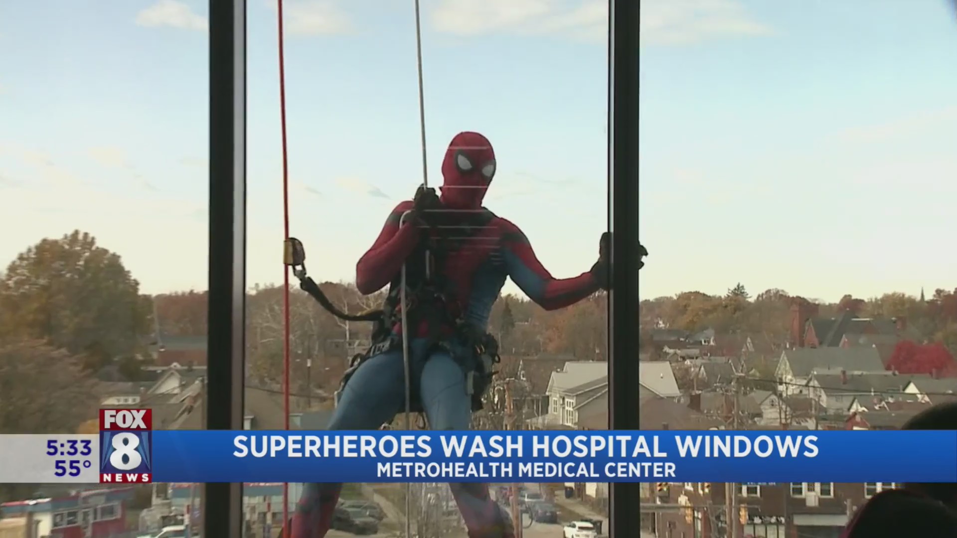 WATCH: Superheroes surprise young MetroHealth patients