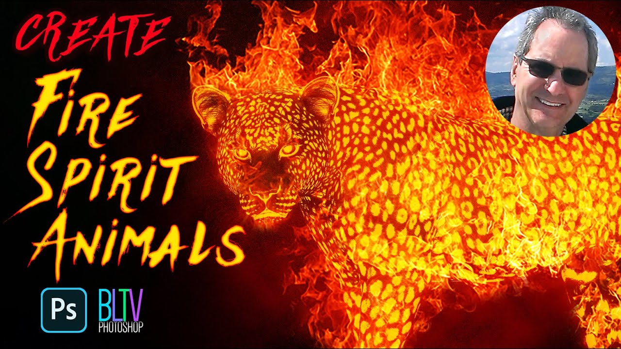 Photoshop: How to create fire, spirit animals