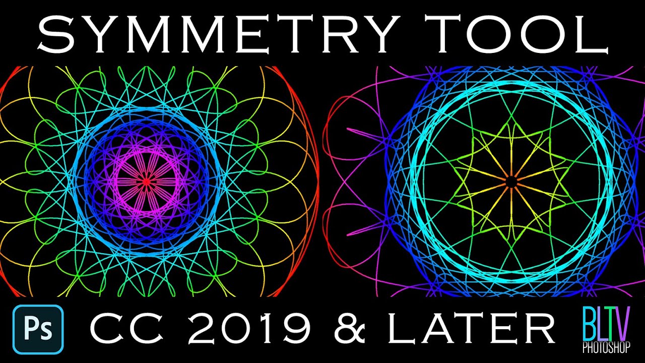 Photoshop: SYMMETRY Tool - Create Awesome MANDALAS in CC 2018 and later.