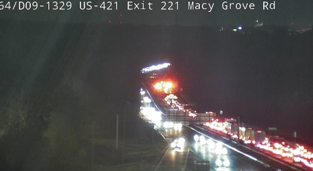 US-421 crash closes left lane at exit 221 in Kernersville; delays expected