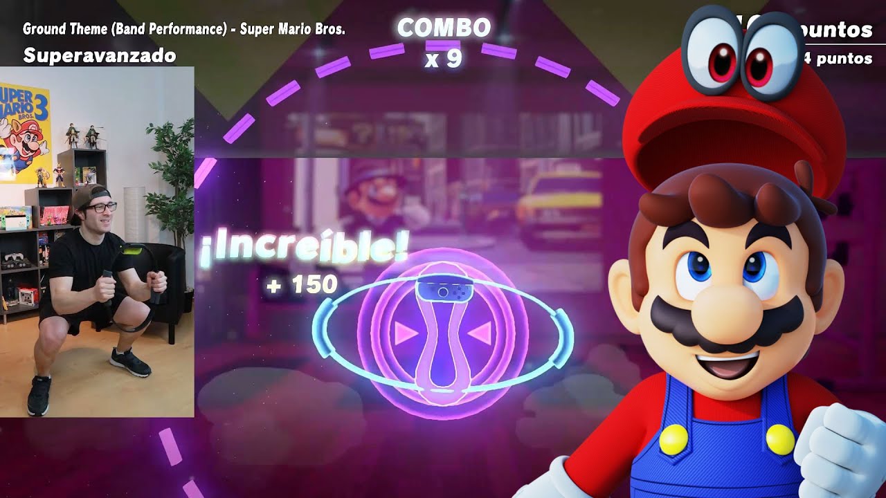 Ring Fit 👉 Super Mario Bros ground theme (band performance) gameplay ...