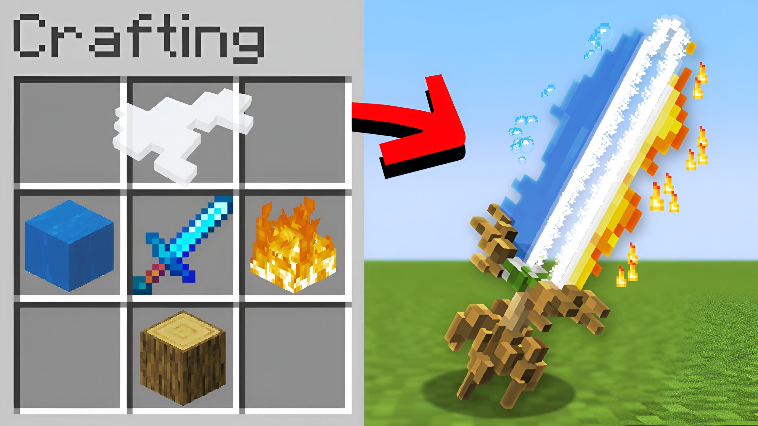 Minecraft, But You Can Craft An Elemental Sword