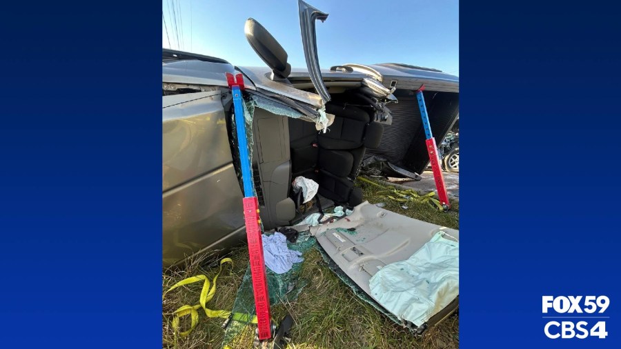 Serious crash requires person cut out of truck in Muncie