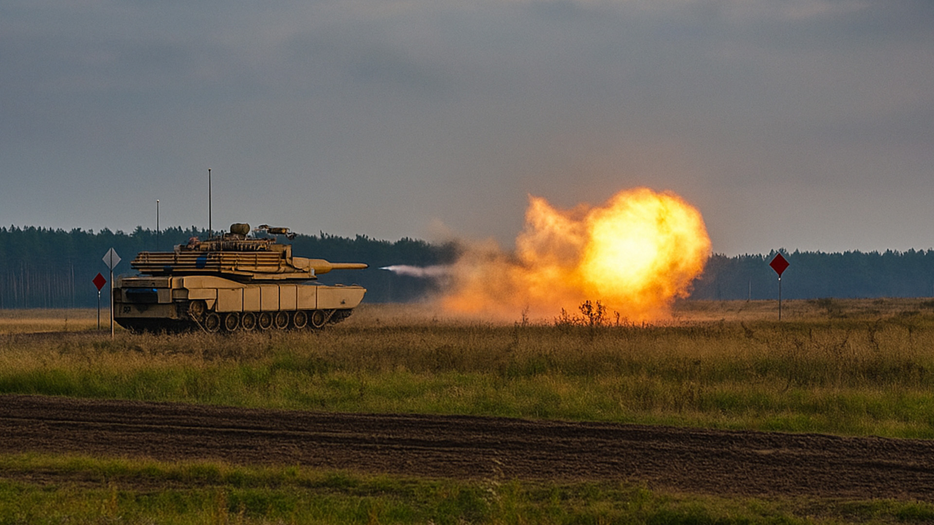 Tank Crews Fire M1A2 Abrams in Live Calibration