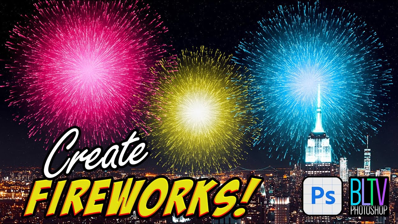 Create exploding fireworks in Photoshop!