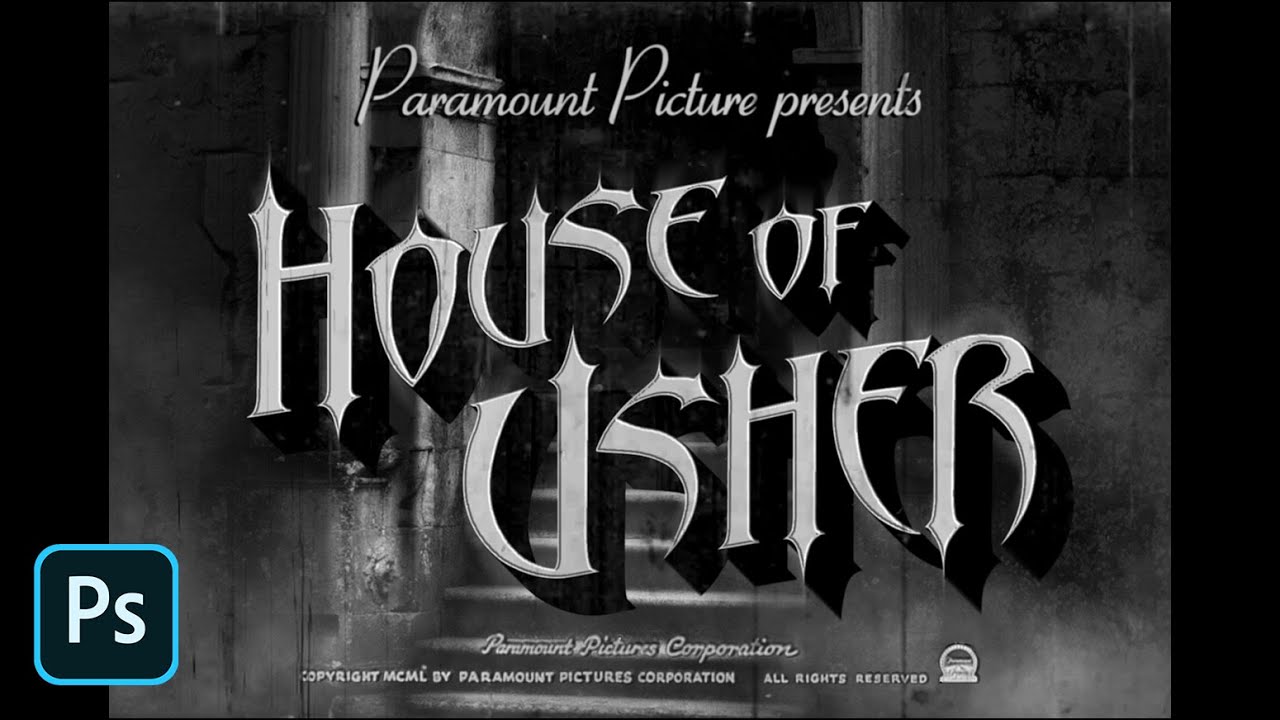 Photoshop: Create a Classic, 1940s, Horror Movie Title Design. 😱