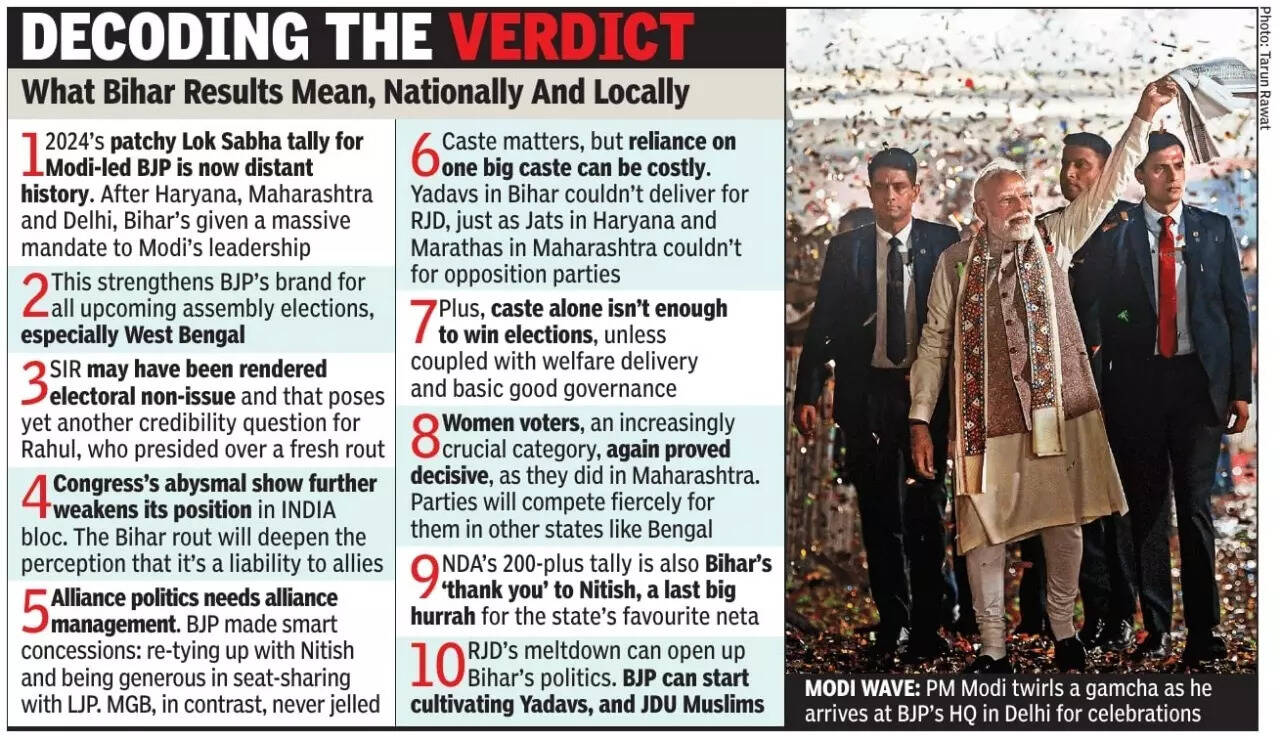 Decoding the verdict: What Bihar results mean nationally and locally