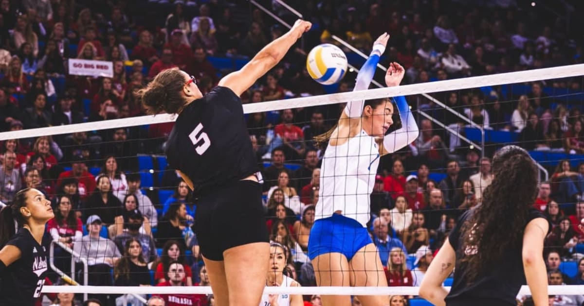 No. 1 Nebraska volleyball fights off UCLA, loses sweep streak