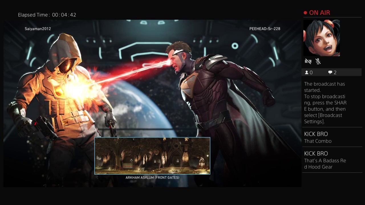 Injustice 2 stream vs Peehead000