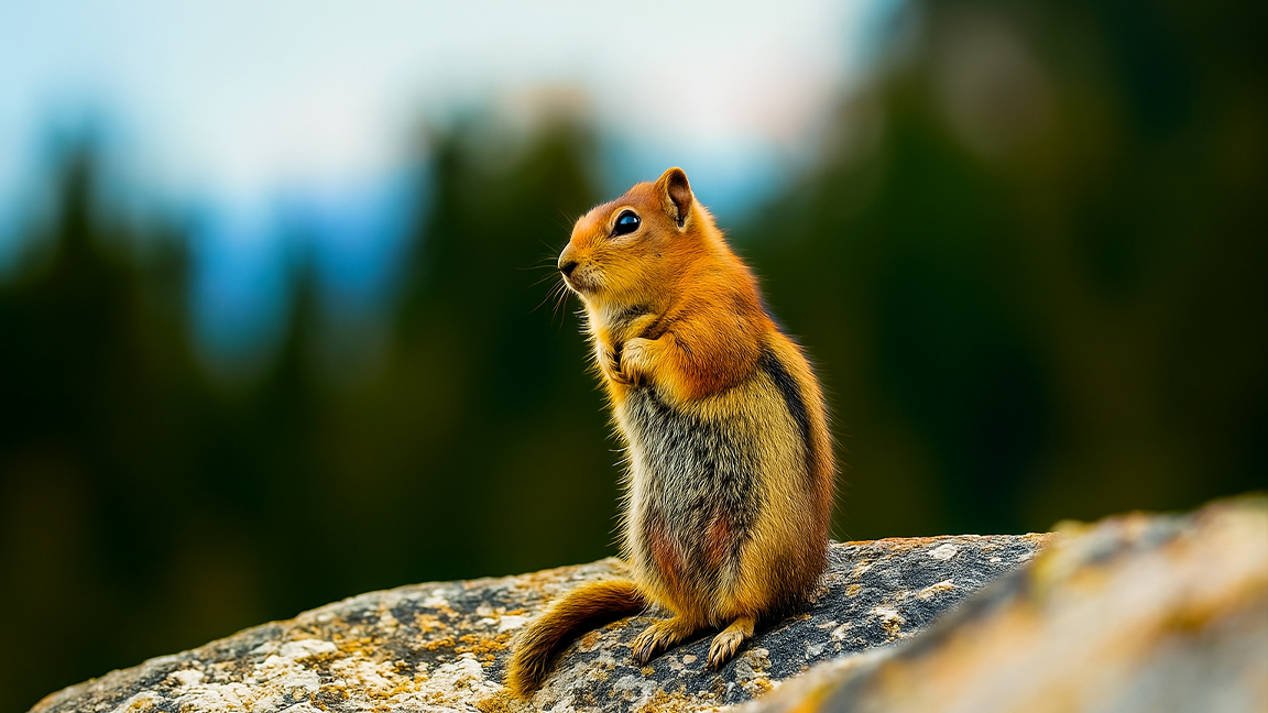 Het rustige leven van een jonge eekhoorn
