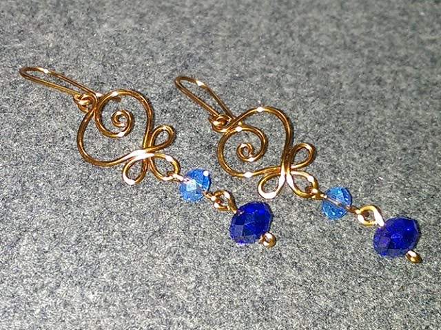 Simple wire earring - How to make wire jewelry 186