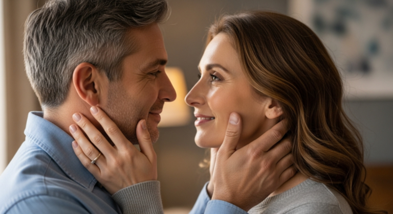 The beautiful meaning behind your husband gently touching your face