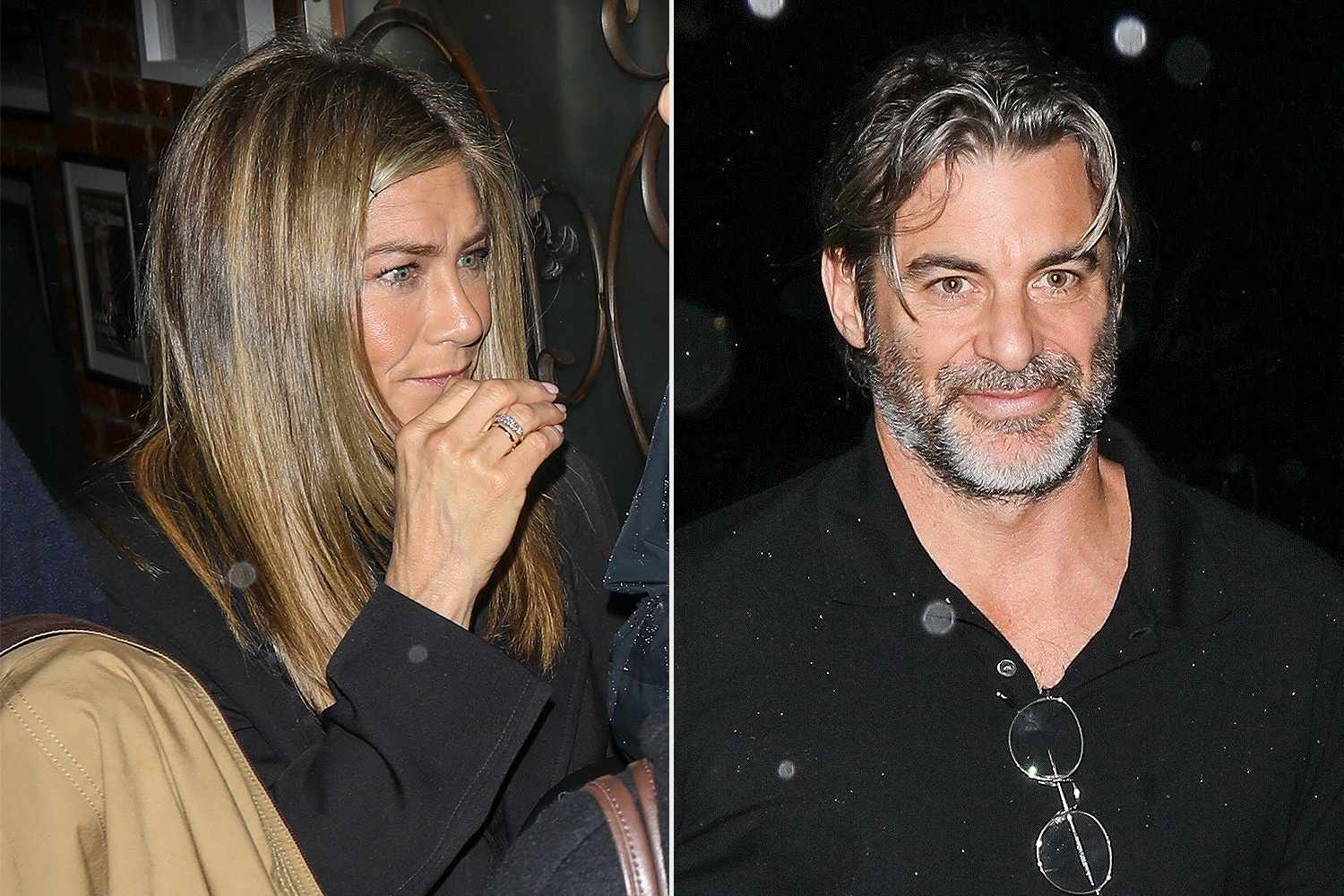 Jennifer Aniston and Boyfriend Jim Curtis Brave the Rain During Double ...