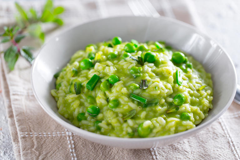 Risotto with peas and pecorino
