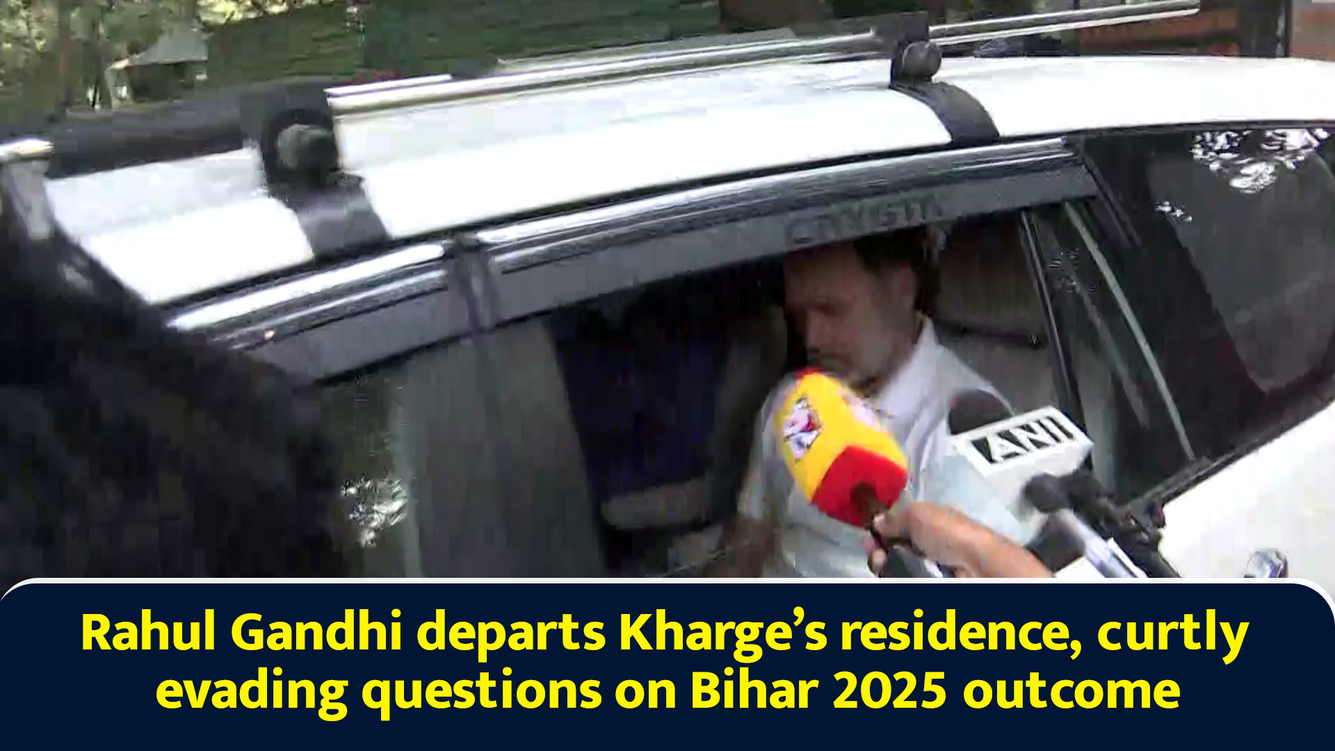 Rahul Gandhi departs Kharge’s residence, curtly evading questions on ...