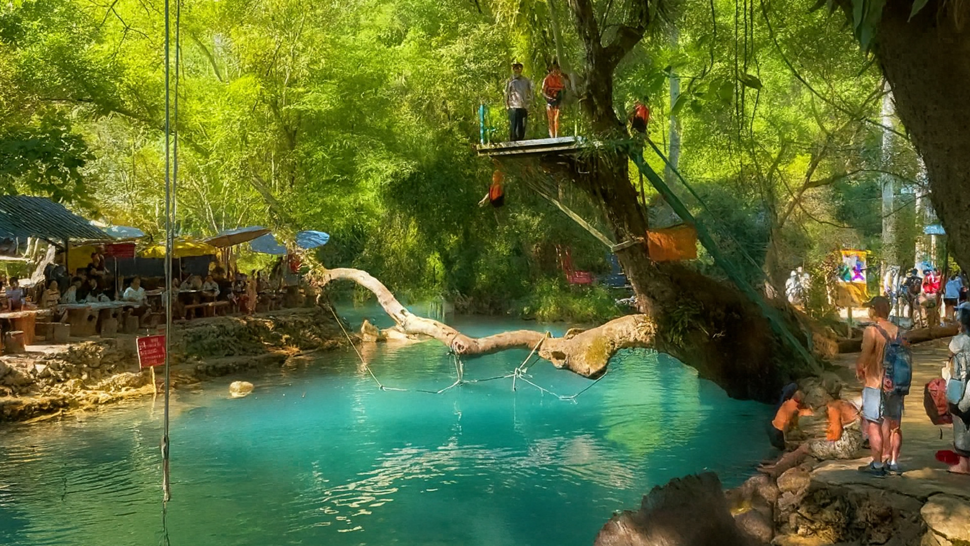 Cave Adventures & Lagoon Swim in Vang Vieng