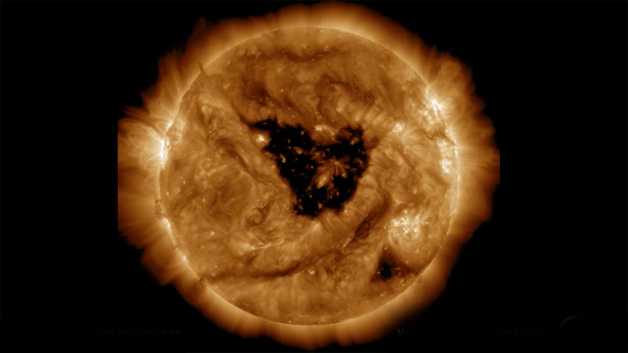 NASA spots a butterfly-shaped hole on the sun that stuns online