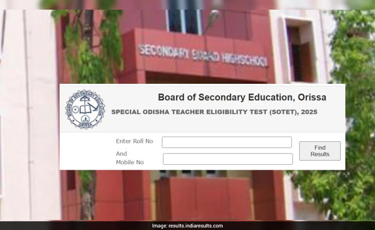 BSE Odisha Special OTET 2025 Results Out; 72,413 Candidates Pass