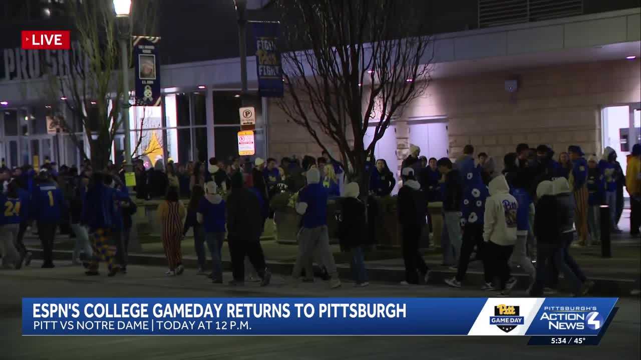 Fans line up around Acrisure for shot at Panther Pitt in game against ...