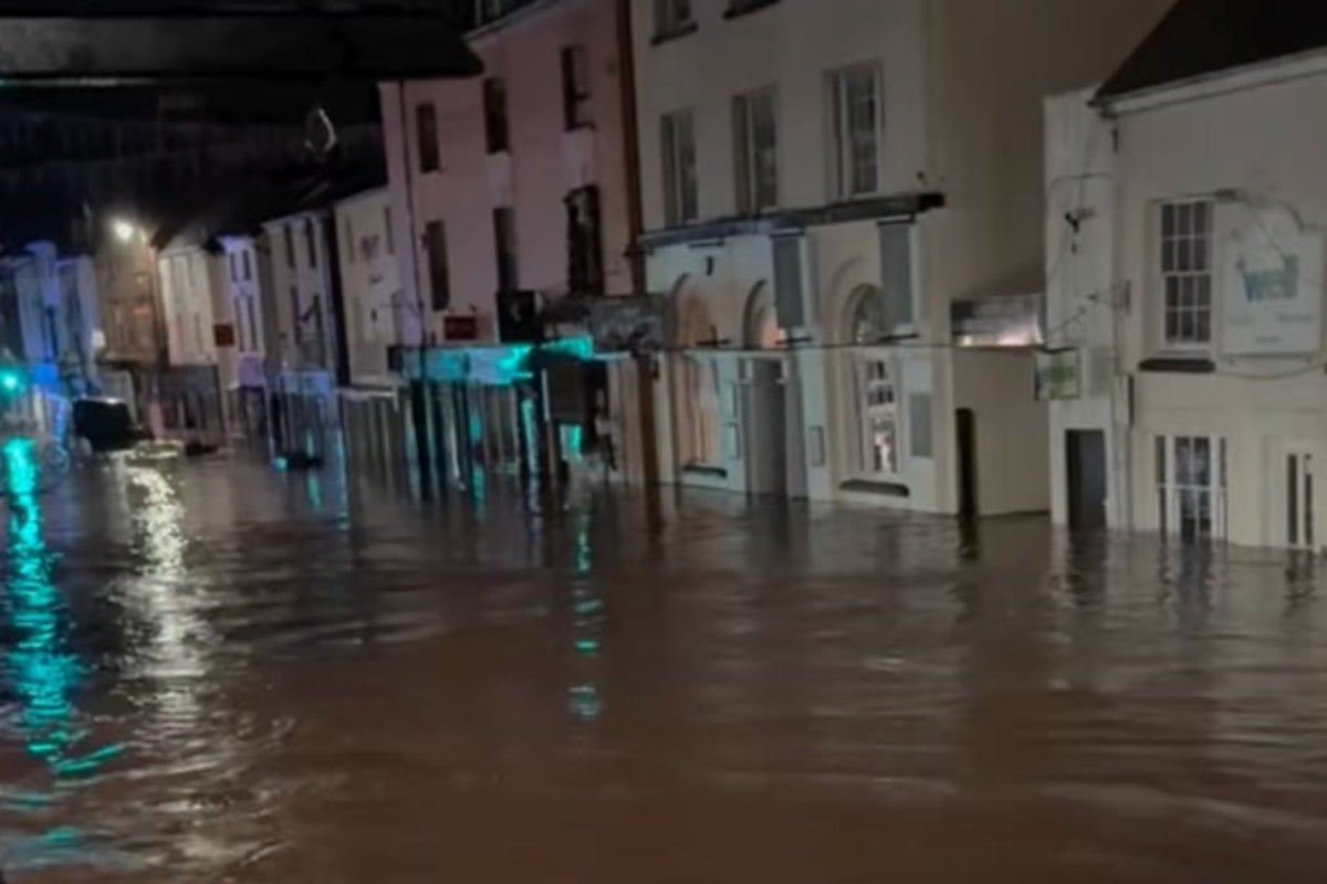 Monmouth shops left underwater in floods as ‘major incident’ declared