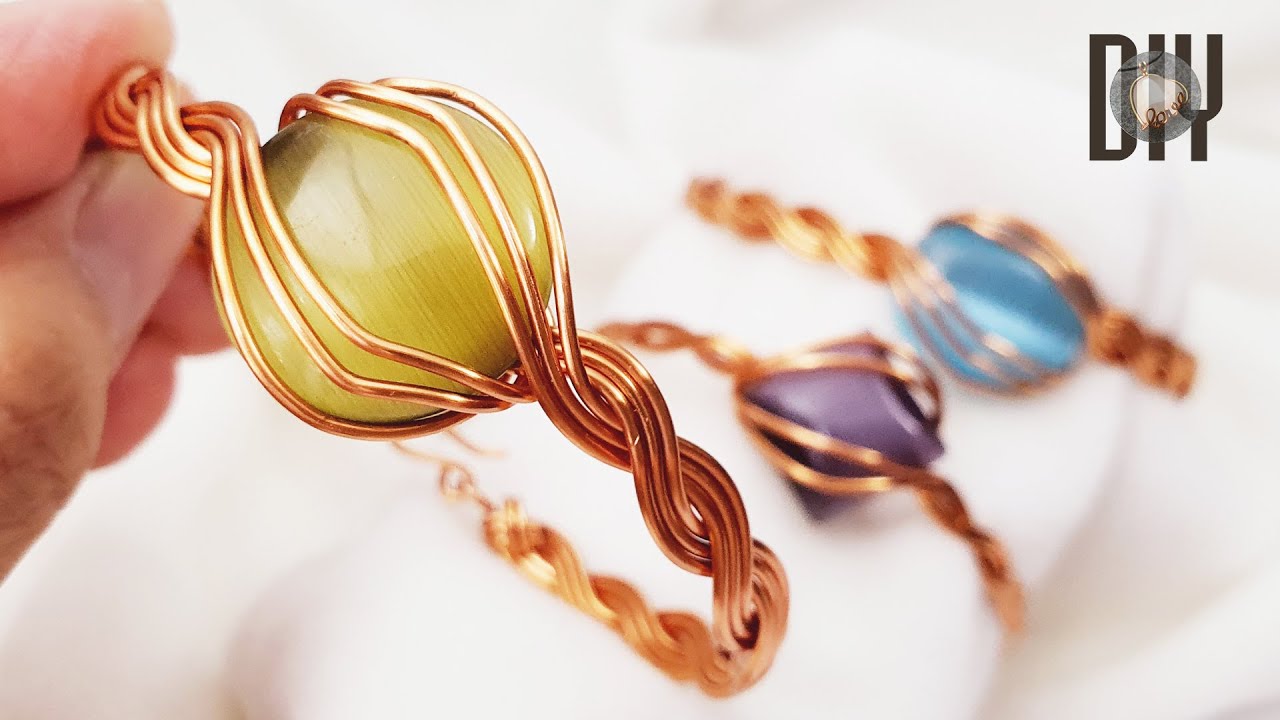 Wavy bracelets | Wrap stones without holes | Irregular shape stones ...