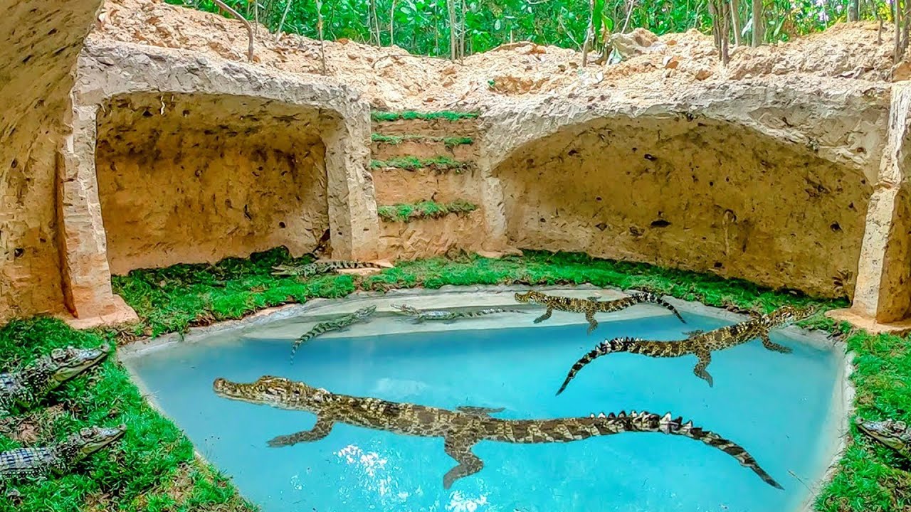 You Won't Believe How EASY It Is to Build a Crocodile Pond Underground ...