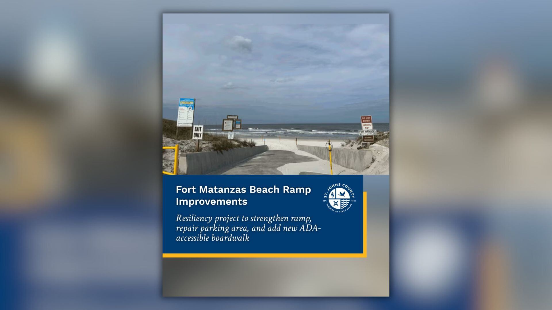 Fort Matanzas Beach ramp to close for major upgrades
