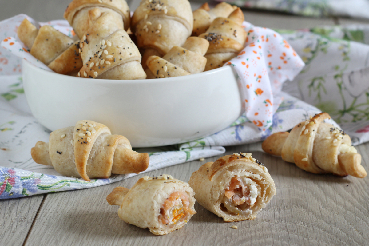 Salmon Puff Pastry Croissants
