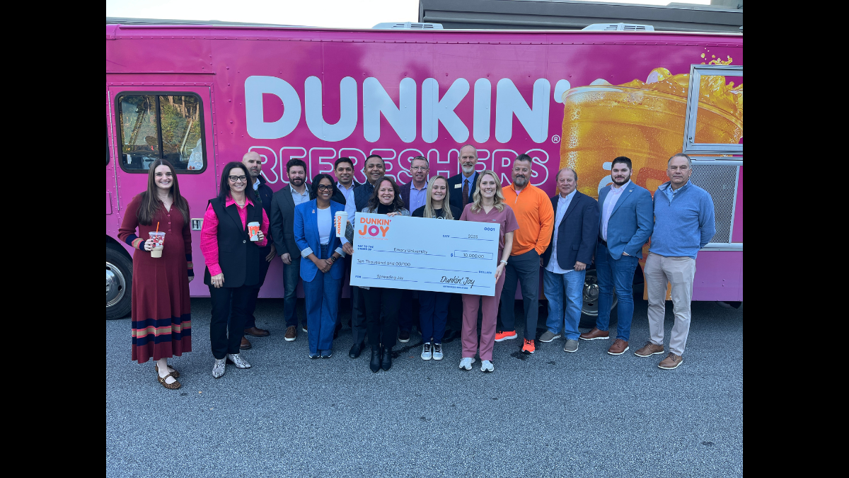Dunkin' foundation donates $10k to Emory Proton Therapy Center