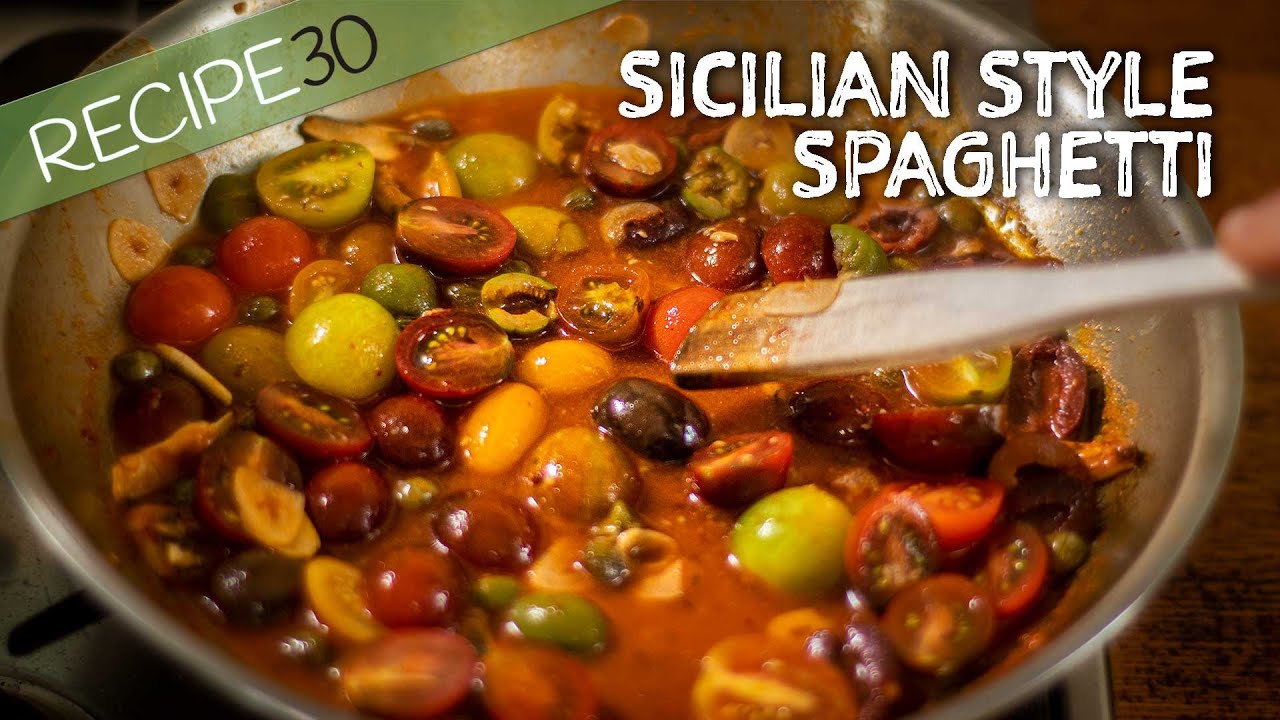 Sicilian style spaghetti - Simple 20 minute meal