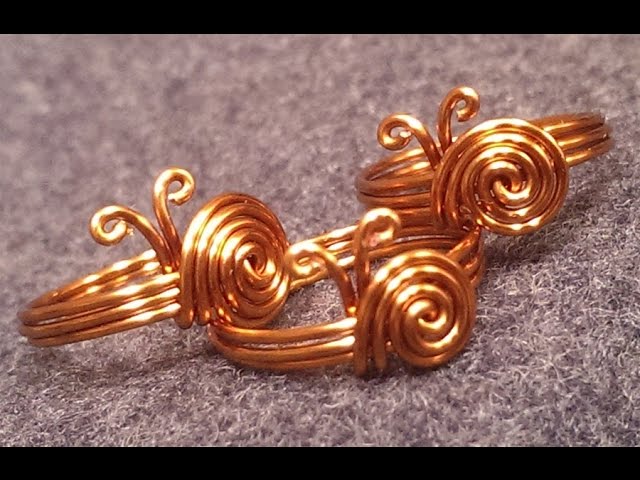 Simple snails ring for beginners - handmade jewelry idea 75