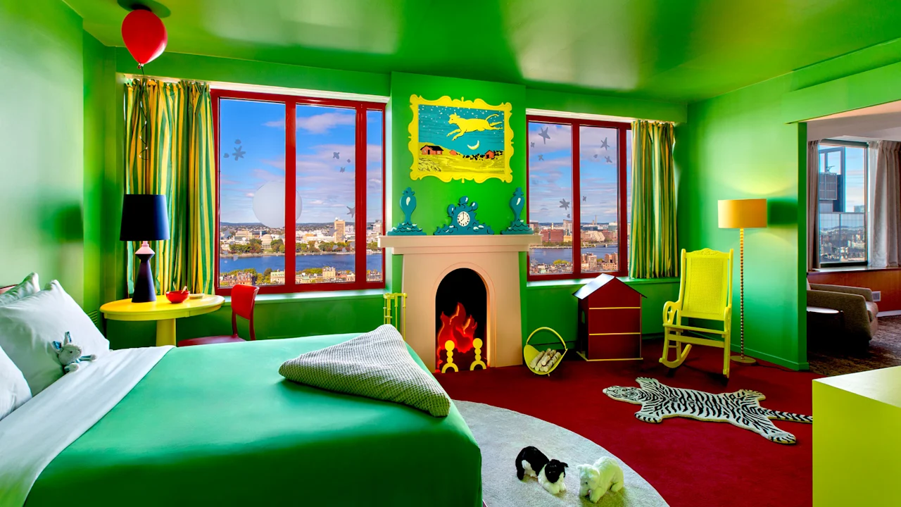 This hotel suite is a perfect replica of the iconic ‘Goodnight Moon’ room
