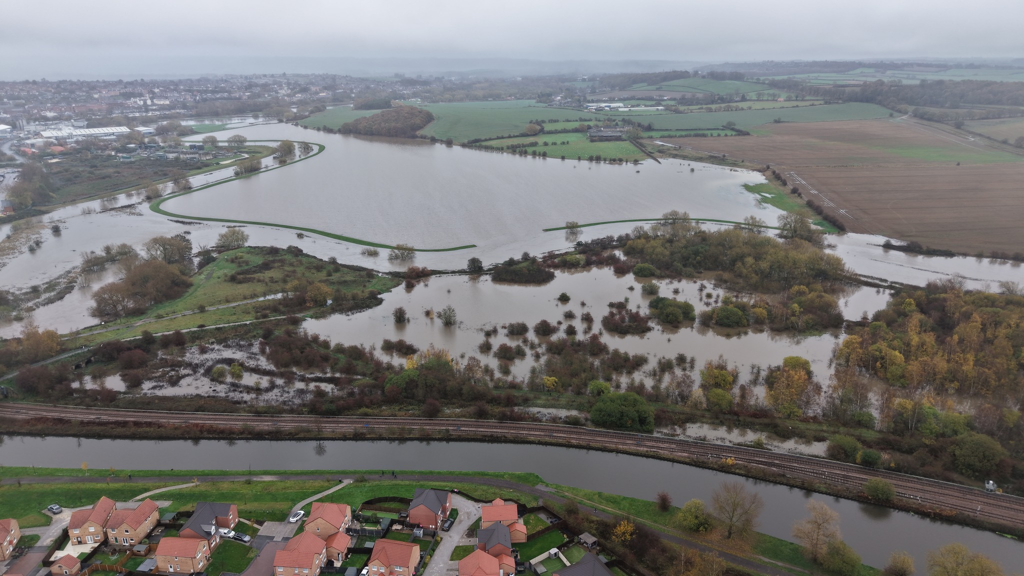 South Yorkshire floods: Spectacular aerial pictures show flooding River ...