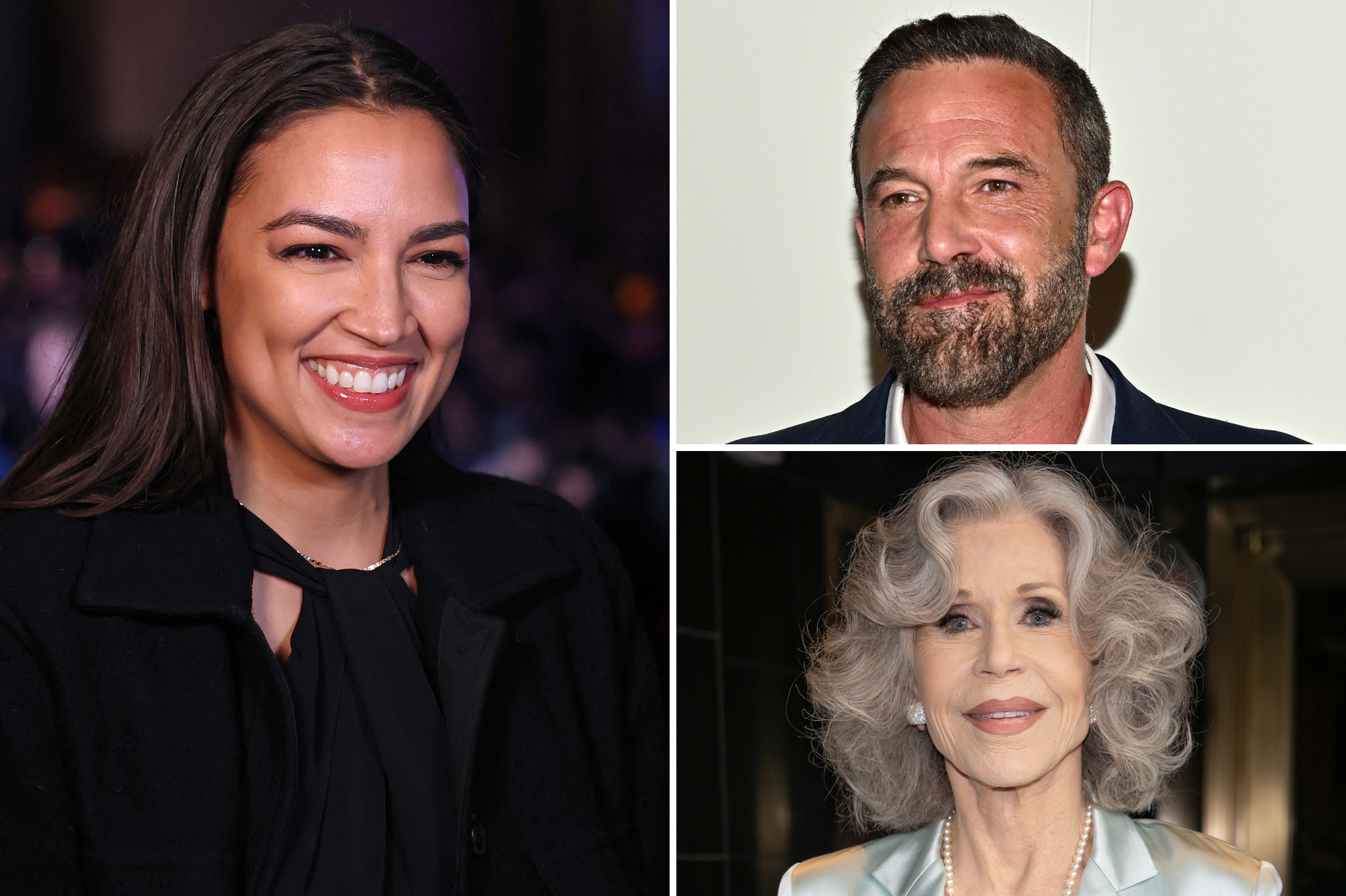 AOC trumpets small donors — but celebs like Jane Fonda, Ben Affleck ...