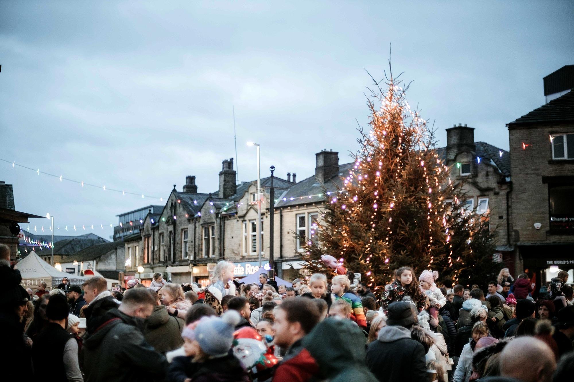 Firm working on £19m Calderdale town revamp funds Christmas tree for 2025