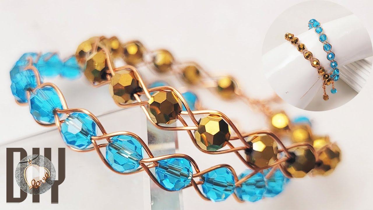 How to make simple bracelet | copper wire | Bead Jewelry | stone have ...