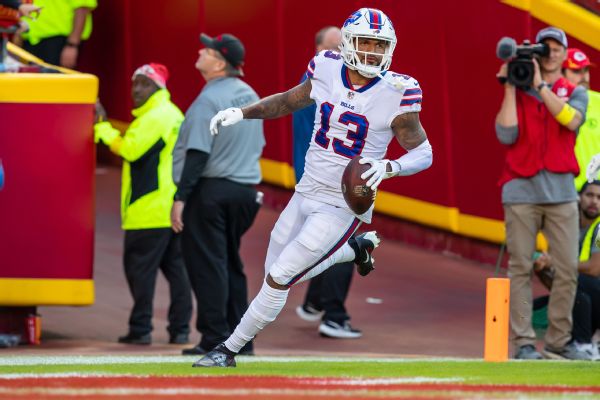 Bills elevate WR Gabe Davis, sign WR Mecole Hardman