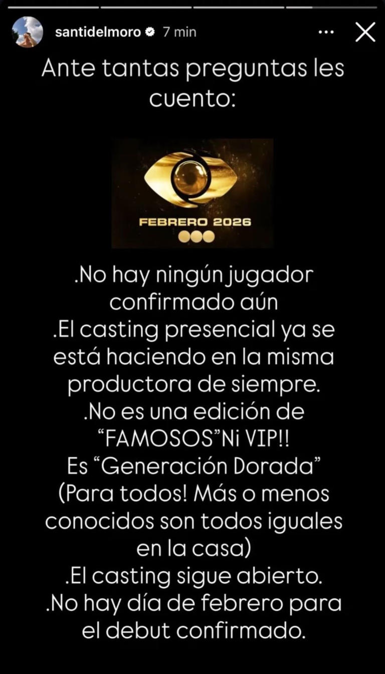 Santiago del Moro reveló detalles y adelantó cómo será Gran Hermano ...