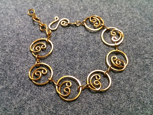 Simple circles bracelet - handcrafted copper jewelry 156