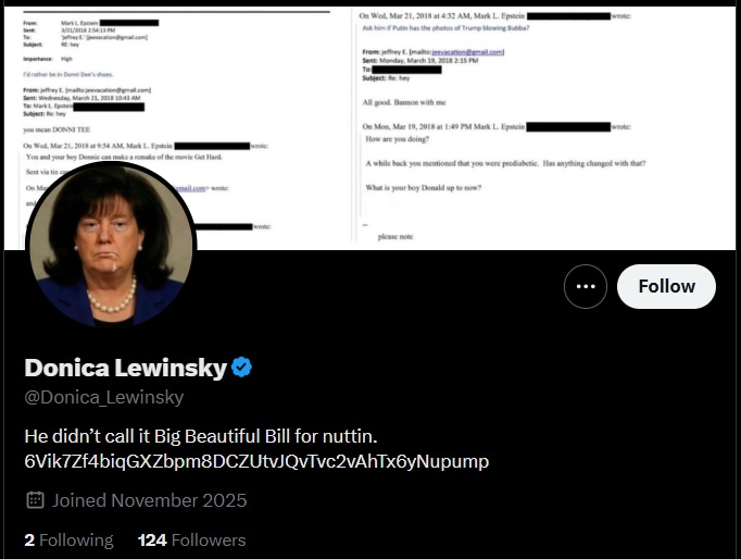 What is 'Donica Lewinsky'? Epstein email about Trump and Bubba sparks ...