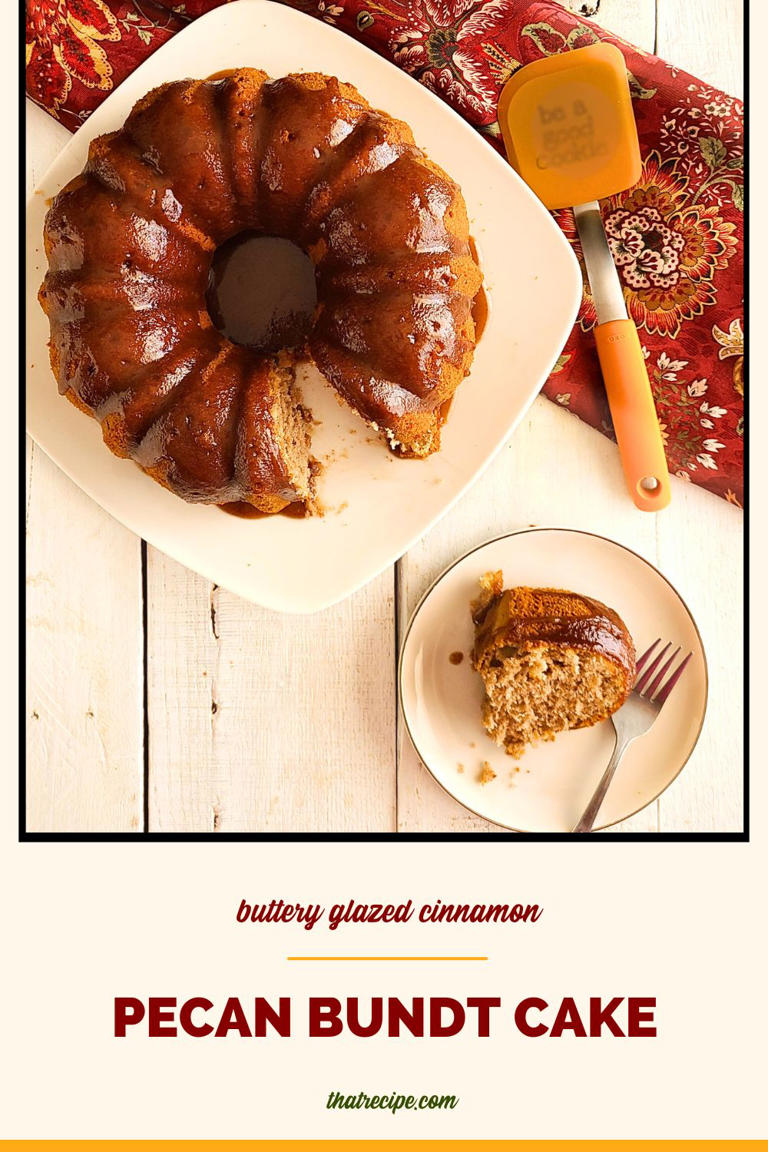 Easy Cinnamon Pecan Bundt Cake with Buttery Glaze