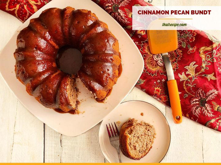 Easy Cinnamon Pecan Bundt Cake with Buttery Glaze