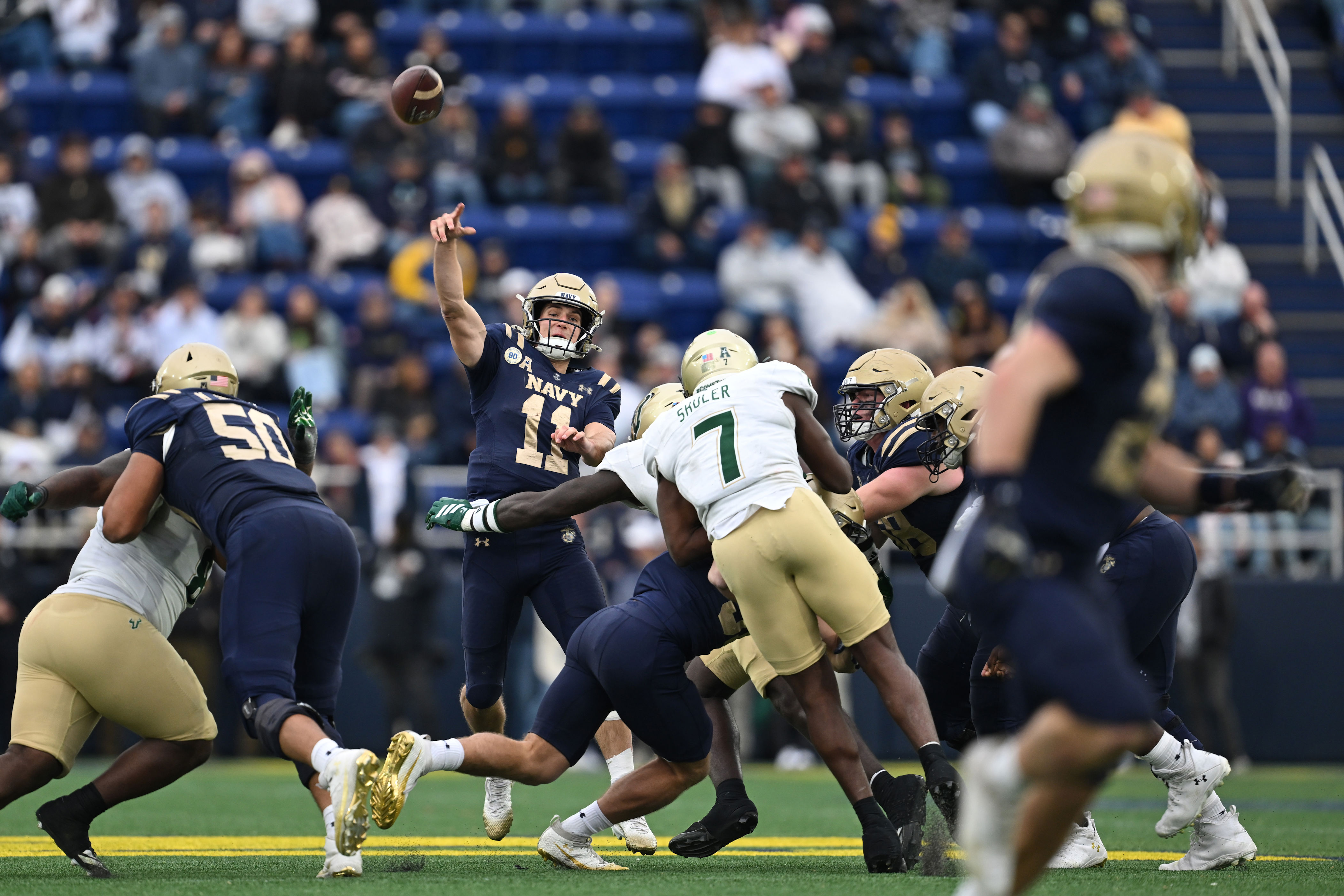 Navy’s two quarterbacks lead the way in a big win over South Florida