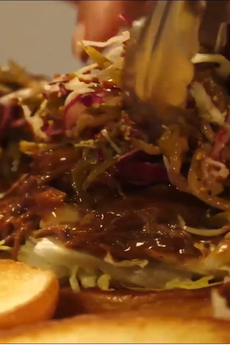 Beer-braised beef, rich, tender, and packed with flavor