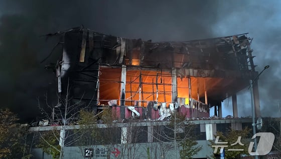 E-Land Logistics Center Fire: Roof Collapse, Near-Destruction