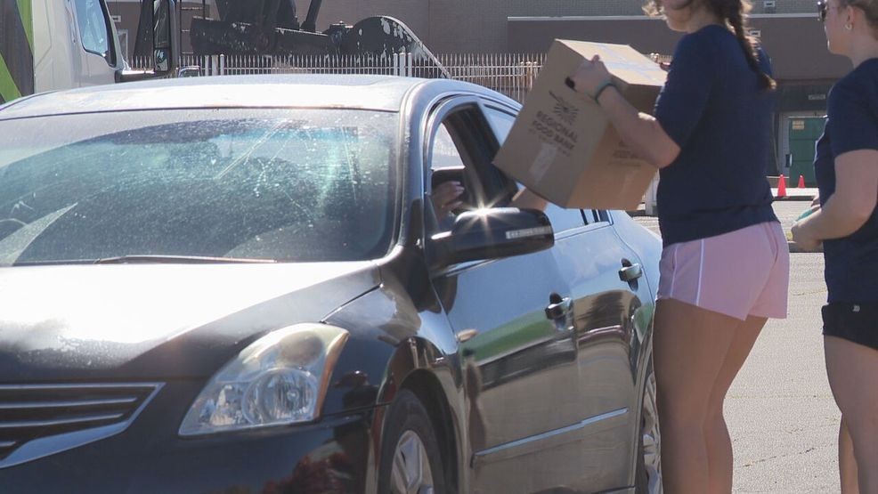 Regional Food Bank distributes emergency food boxes