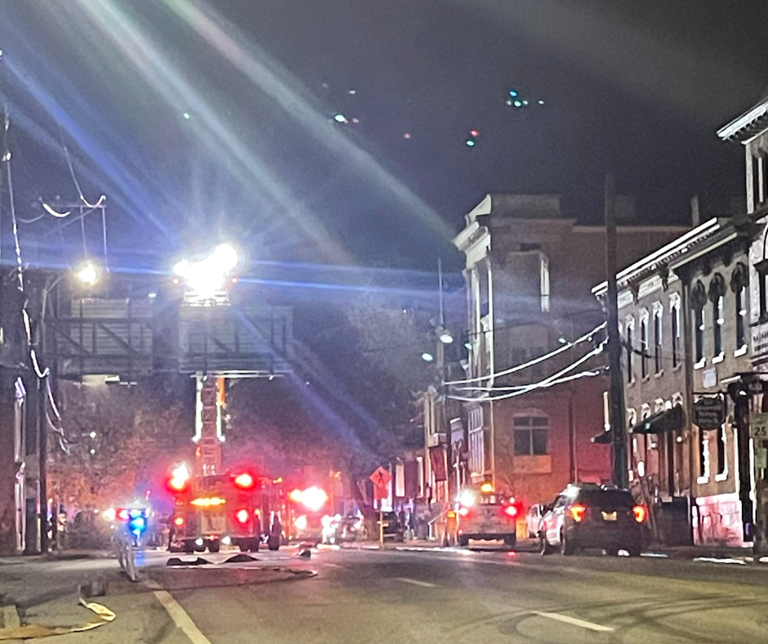 Fire on Main Street in Wheeling closes roadway; crews remain on scene