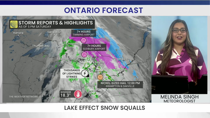 From Lightning to Snow Squalls: Ontario's Wild Weekend Weather Shift