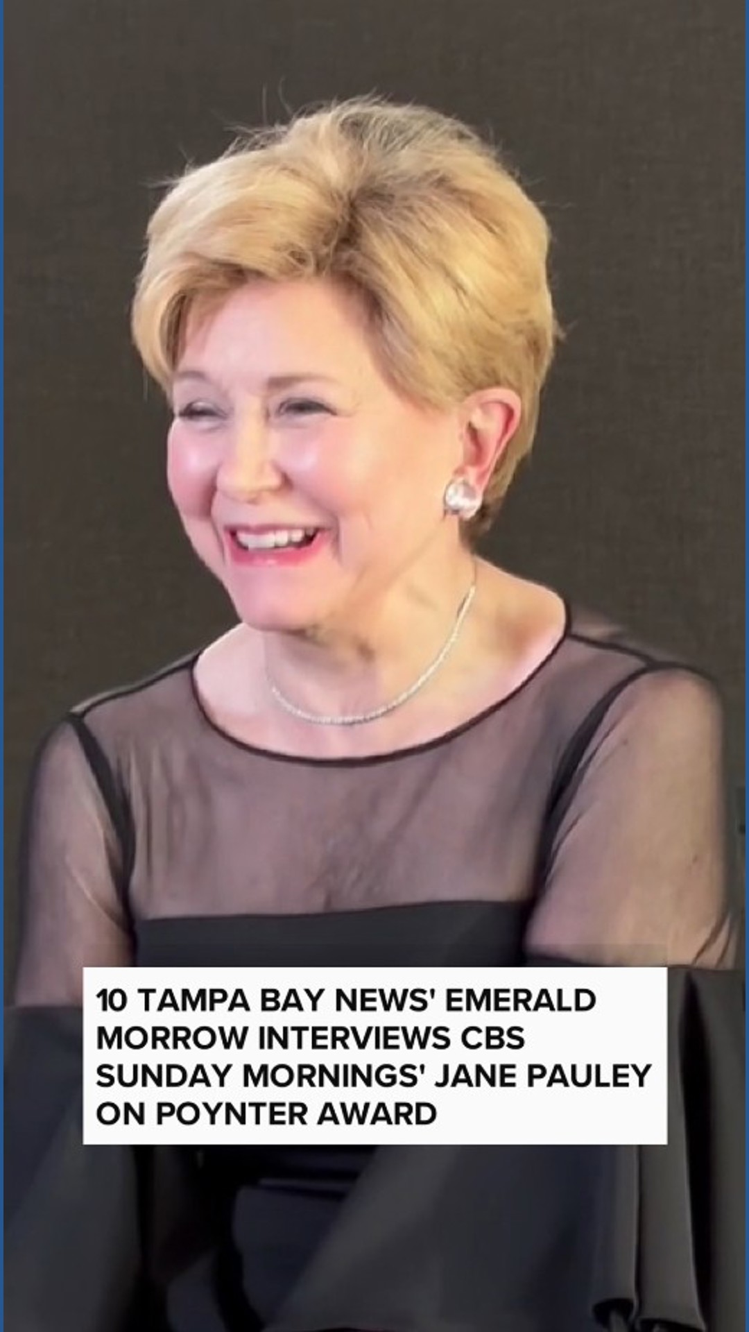 10 Tampa Bay News' Emerald Morrow interviews CBS Sunday Mornings' Jane ...