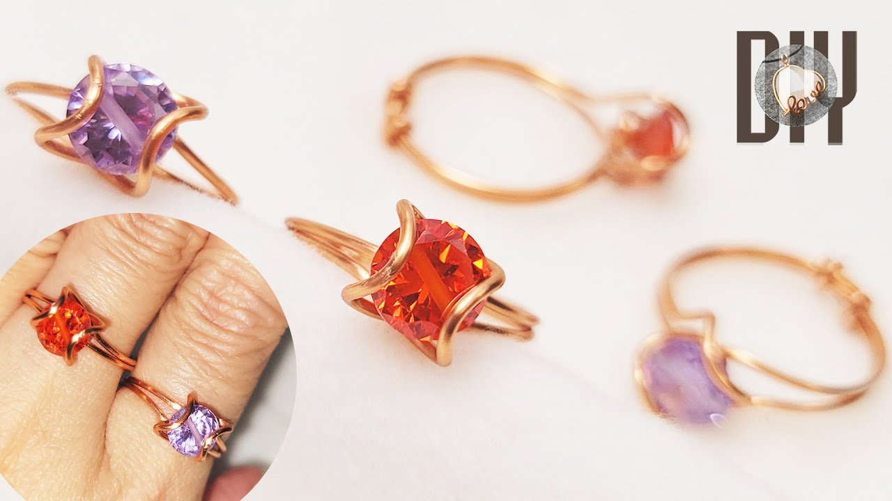 Super fast, very simple | easy prong ring | faceted gemstones | DIY ...